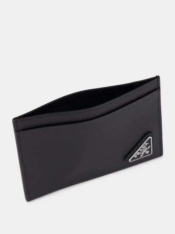 Prada Calf Leather Card Holder - Black