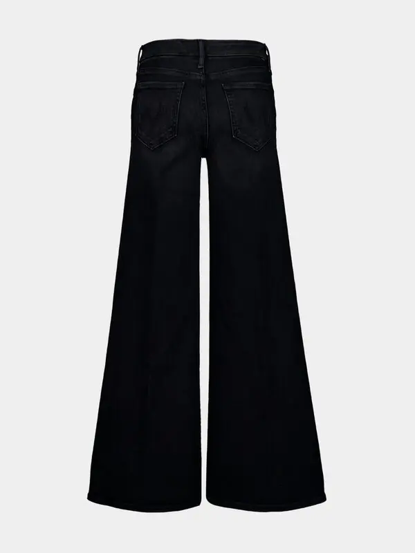 MOTHER Wide-leg Jeans In Spiked Hair Wash - Black