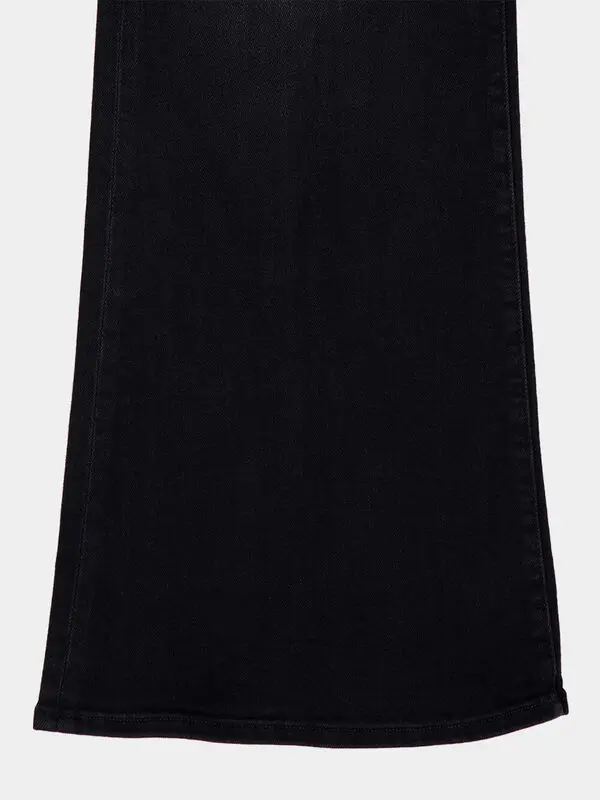 MOTHER Wide-leg Jeans In Spiked Hair Wash - Black