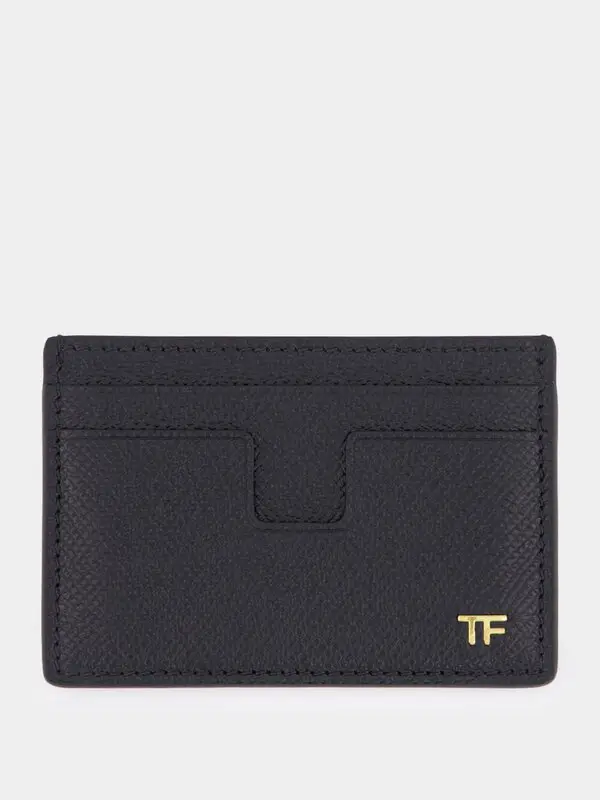 TOM FORD Small Grain Leather Cardholder - Black