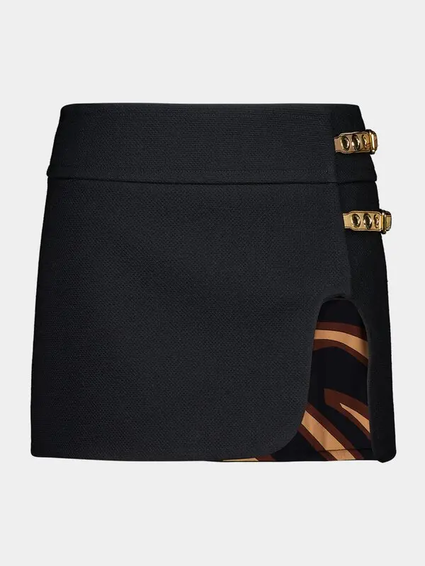 Emilio Pucci Wool Mini Skirt - Black
