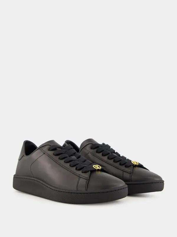 Valentino Garavani Royco Trainer In Nappa Calfskin - Black