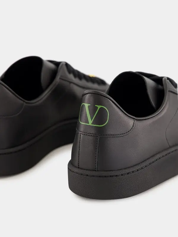 Valentino Garavani Royco Trainer In Nappa Calfskin - Black