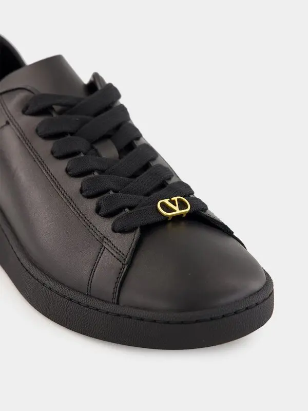 Valentino Garavani Royco Trainer In Nappa Calfskin - Black