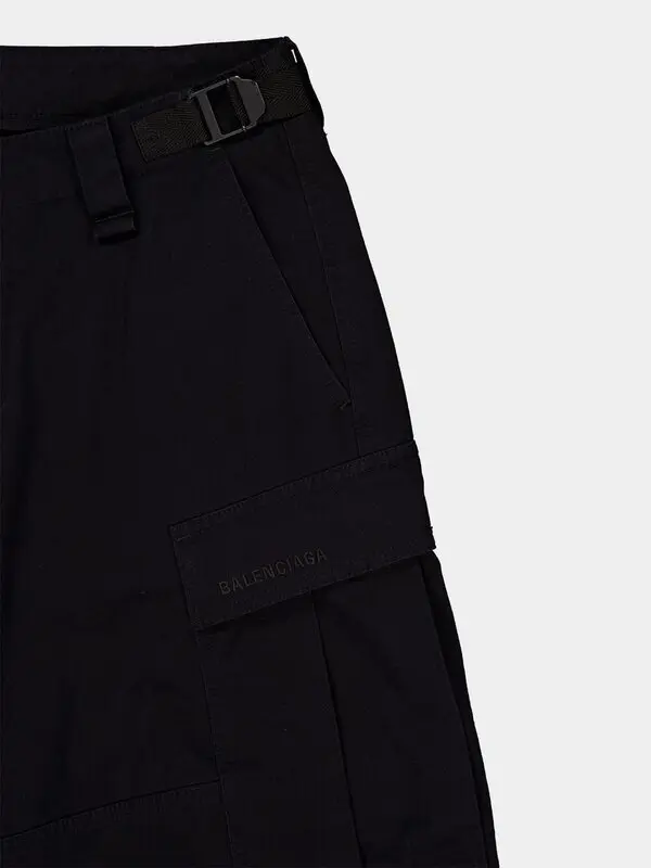 Balenciaga Cotton Straight-fit Cargo Pants - Black