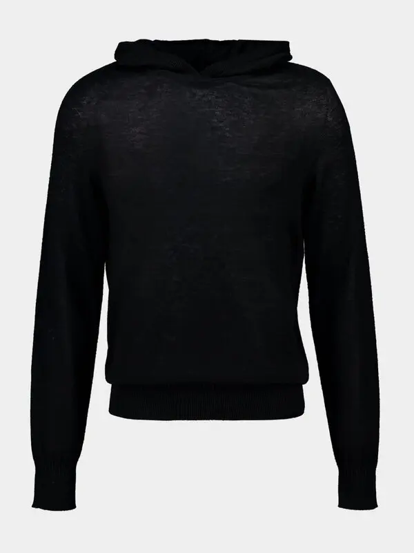 120% Lino Wool Hooded Knit Sweater