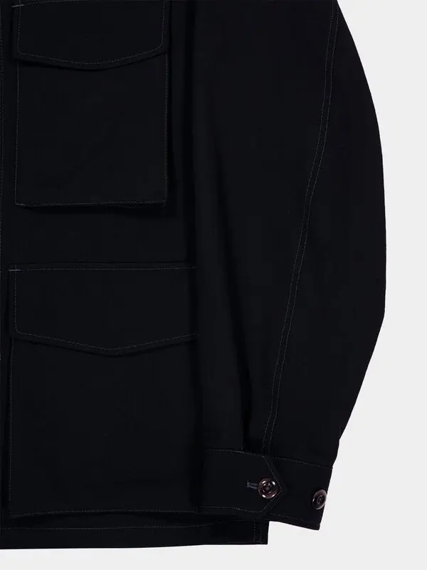 LEMAIRE Soft Wool Field Jacket - Black