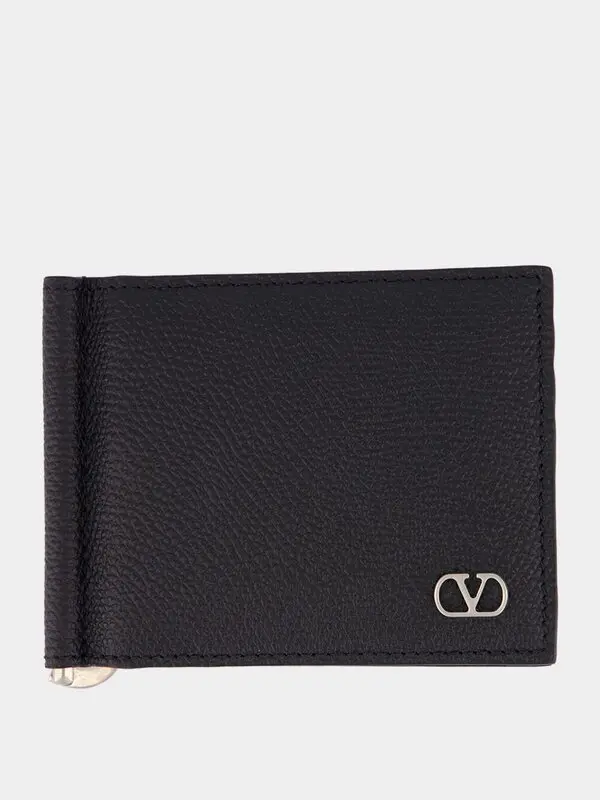Valentino Garavani Grain Leather Bifold Wallet - Black