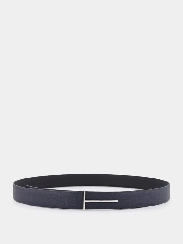 TOM FORD Slim T Leather Belt - Black