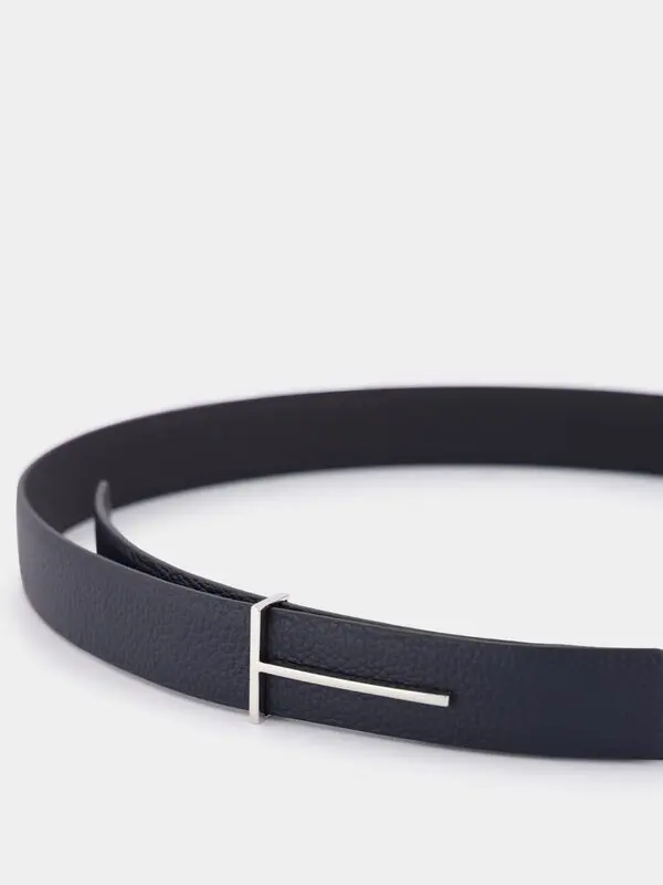 TOM FORD Slim T Leather Belt - Black
