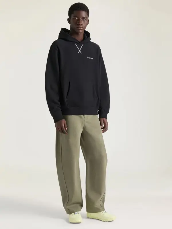 Givenchy Cotton Hooded Sweatshirt - Black