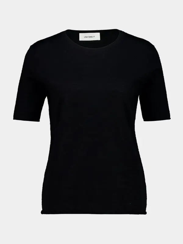 LISA YANG Ari Cashmere Short-sleeve T-shirt - Black