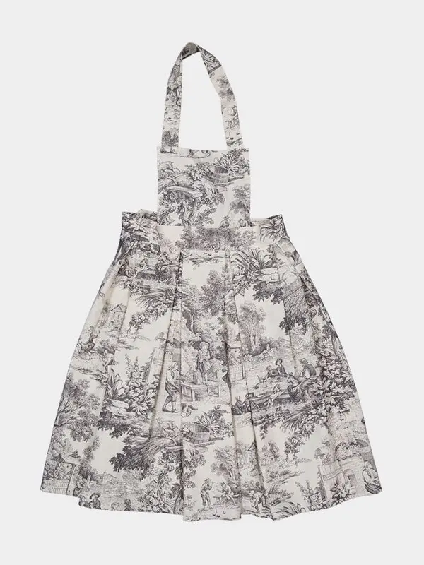Borgo Delle Tovaglie Gilda Apron In Tdj Cotton - Black