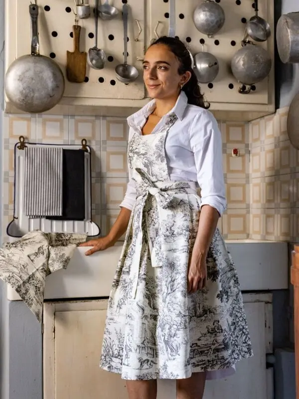 Borgo Delle Tovaglie Gilda Apron In Tdj Cotton