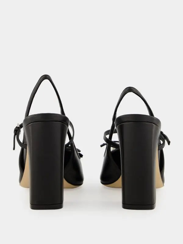 Gucci Horsebit Slingback Pumps - Black