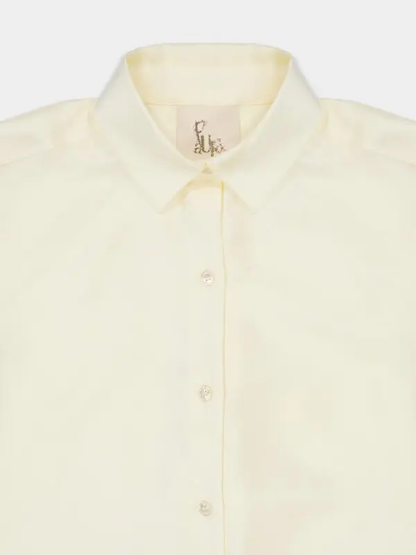 PAULA Silk Twill Shirt - Cream