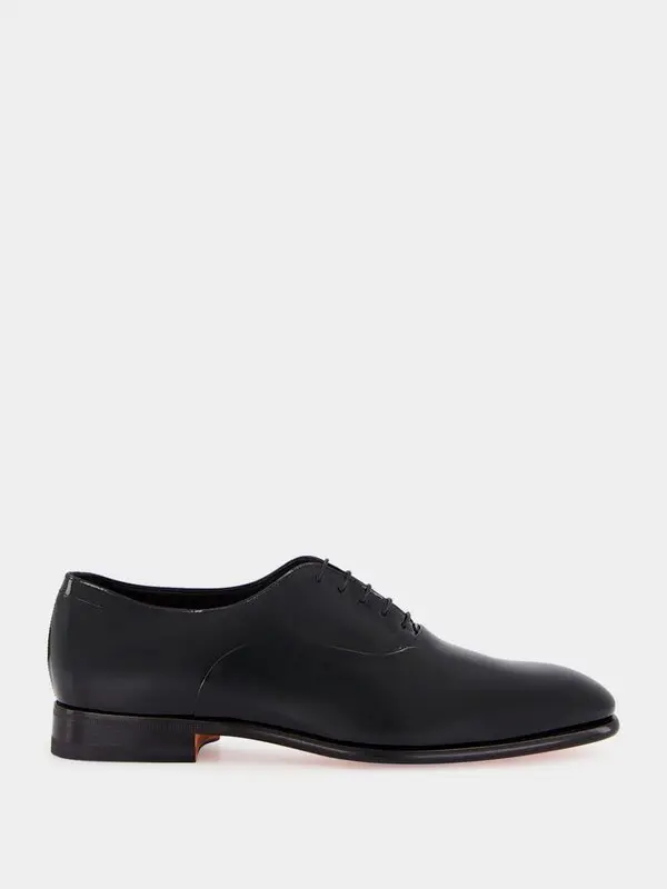 Santoni Patent Leather Oxford Shoes - Black
