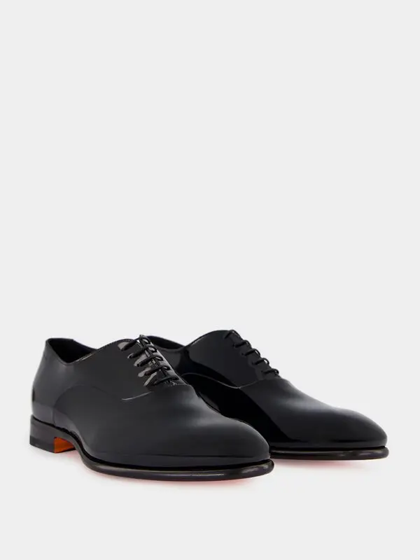 Santoni Patent Leather Oxford Shoes