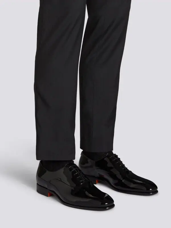 Santoni Patent Leather Oxford Shoes - Black