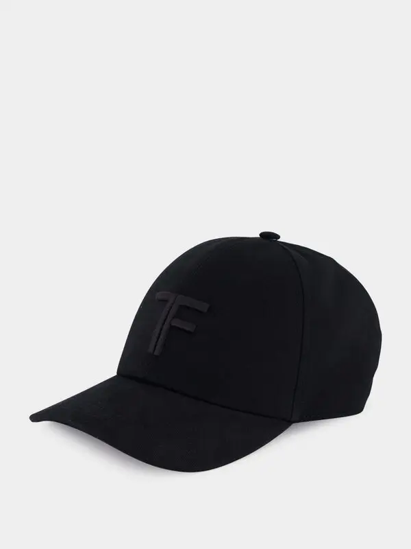 TOM FORD Canvas Cap With Embroidered Logo - Black