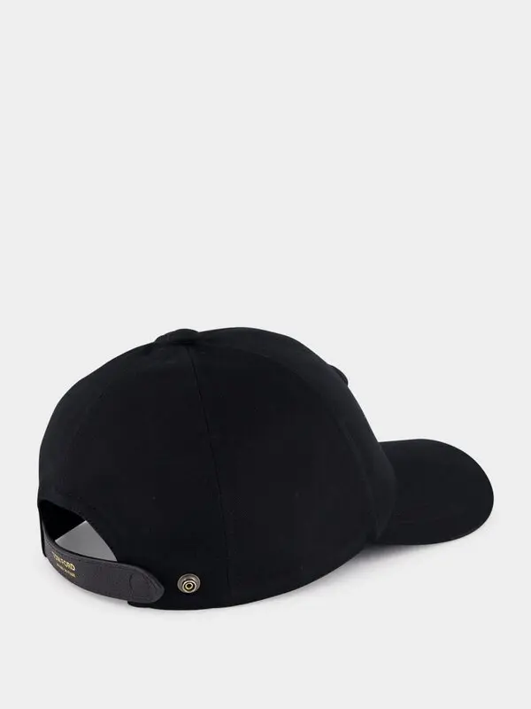 TOM FORD Canvas Cap With Embroidered Logo - Black