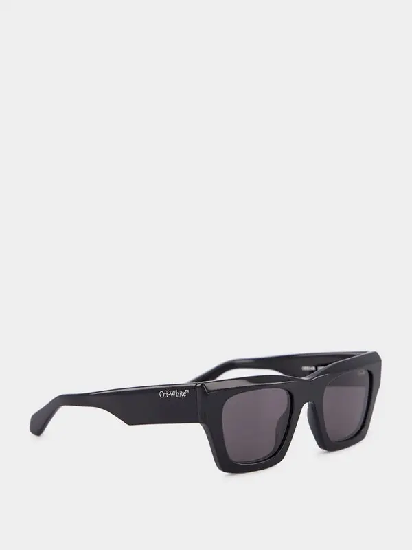 Off-White Davie Rectangular Sunglasses - Black