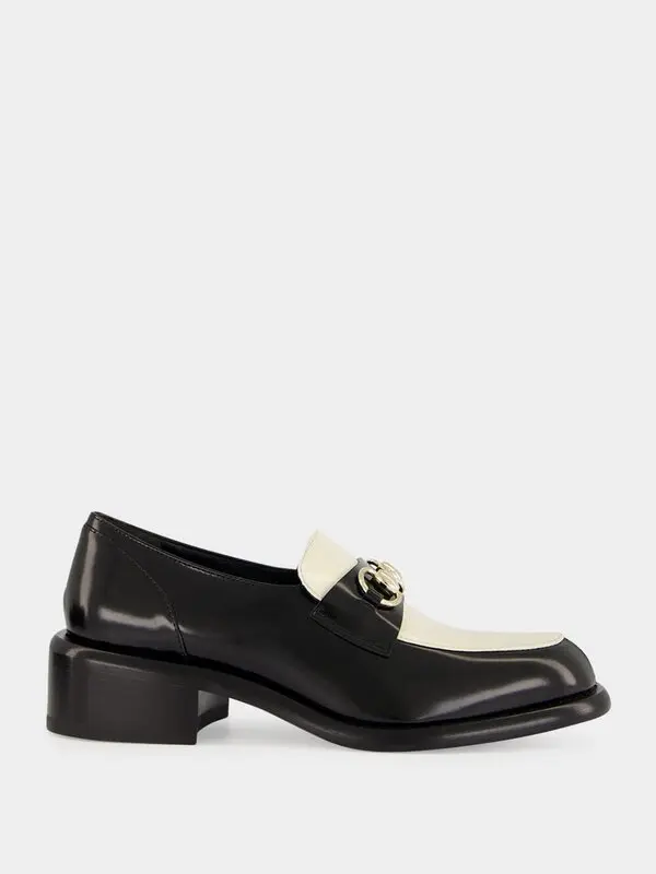 Gucci Two-tone Patent Leather Loafers - Black