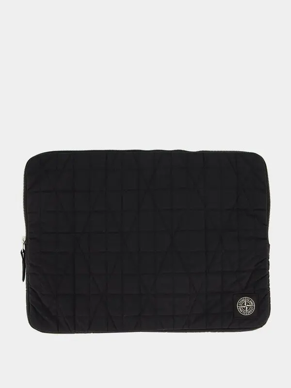 Stone Island Nylon Metal Laptop Case - Black