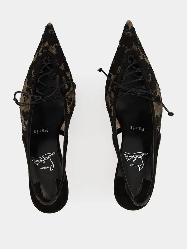 CHRISTIAN LOUBOUTIN Km Lace Slingback Pumps