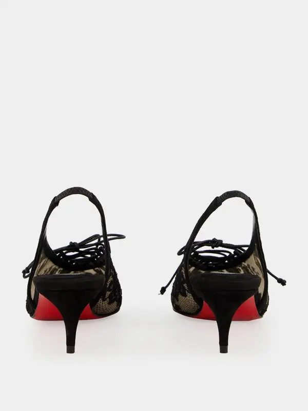 CHRISTIAN LOUBOUTIN Km Lace Slingback Pumps