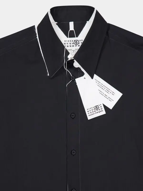 MAISON MARGIELA And White Cotton Contrast Shirt