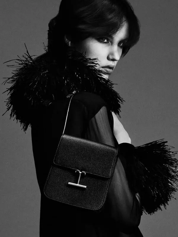 TOM FORD Tara Mini Bag In Smooth Calf Leather - Black