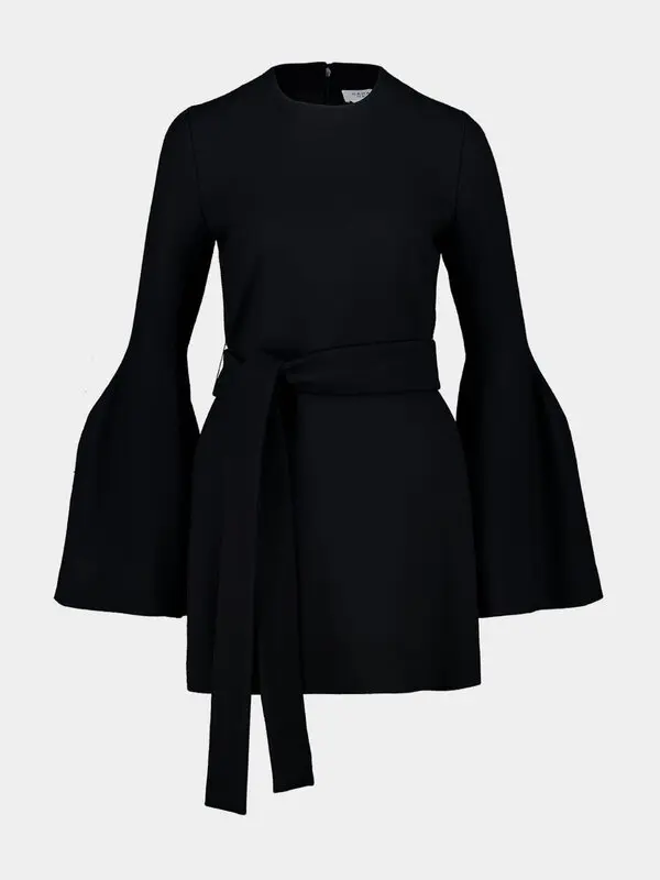 Gabriela Hearst Shandon Virgin Wool Tunic Blouse - Black