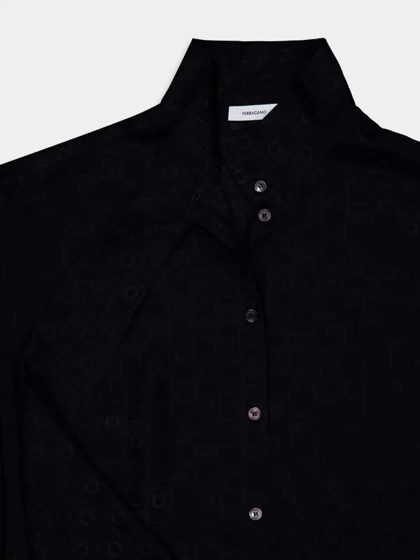 FERRAGAMO Silk Blouse With Sash Collar