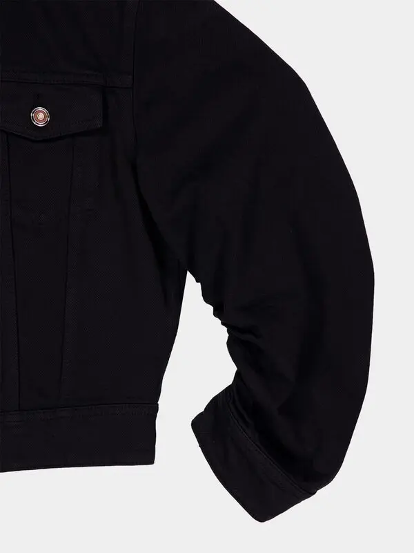 Gabriela Hearst Adira Cropped Denim Jacket - Black