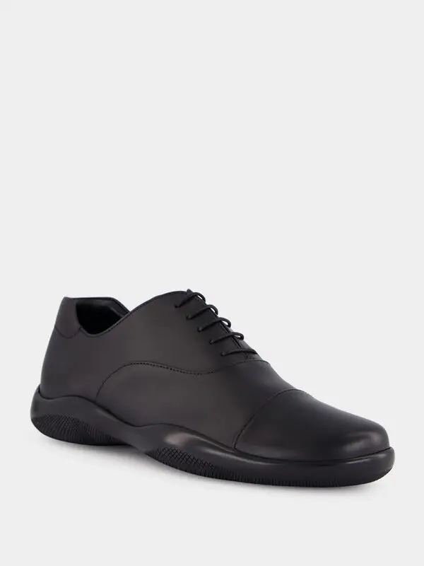 Prada Toblach Laced Leather Shoes