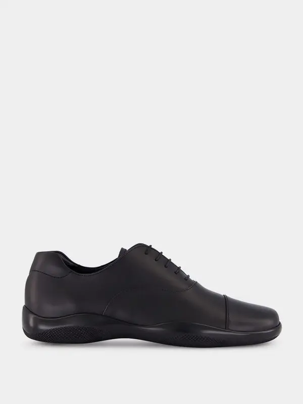 Prada Toblach Laced Leather Shoes