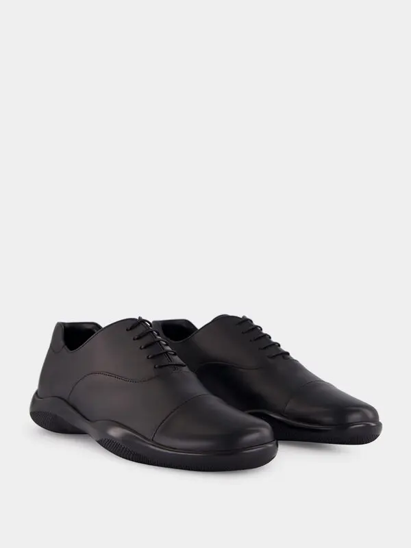 Prada Toblach Laced Leather Shoes