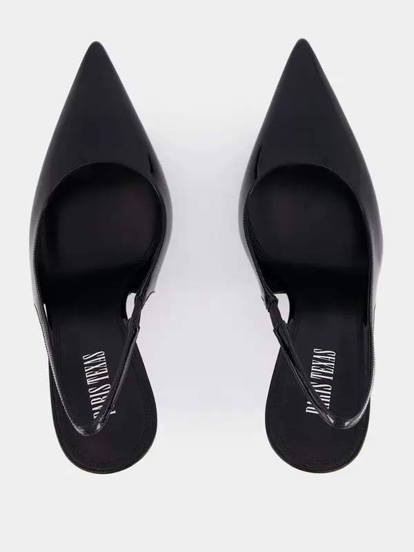 Paris Texas Lidia 110 Slingback Patent Leather Heels - Black