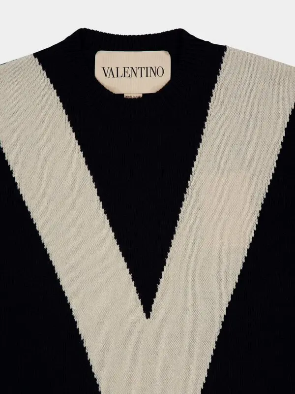 Valentino Garavani Wool Jumper With Inlaid V