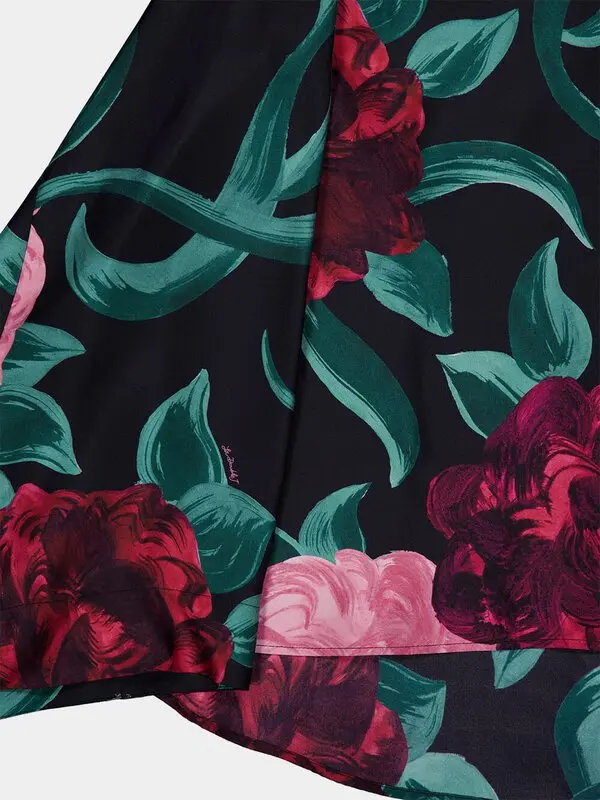 La DoubleJ Floral Long-sleeve Top - Black