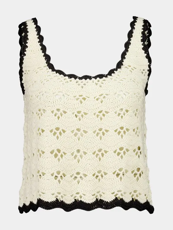 Zimmermann Rhiannon Crochet Tank - Cream