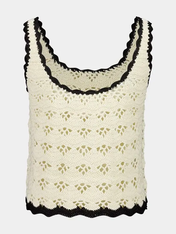 Zimmermann Rhiannon Crochet Tank - Cream