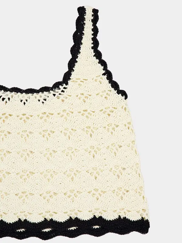 Zimmermann Rhiannon Crochet Tank - Cream