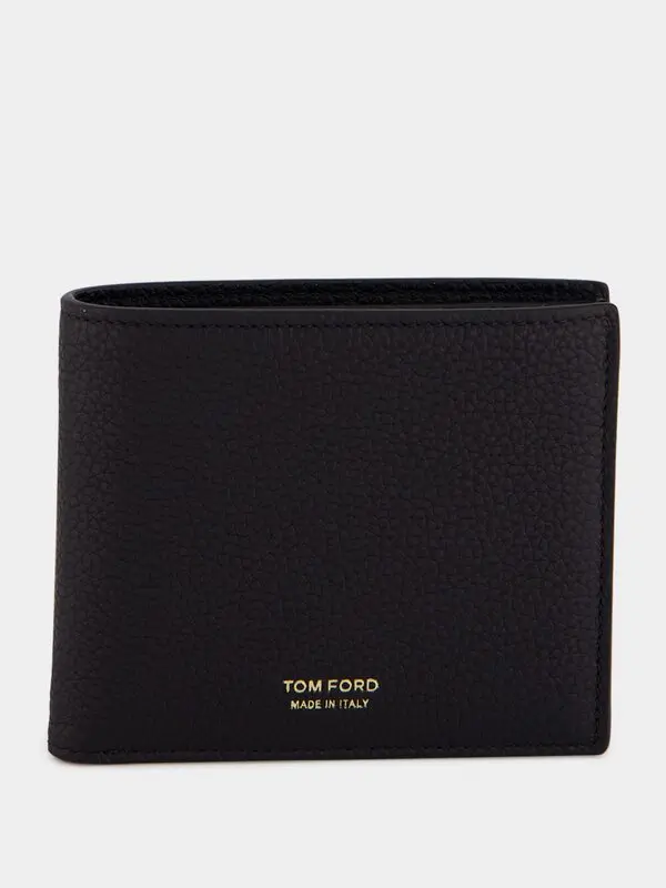 TOM FORD Grain Leather Classic Bifold Wallet - Black
