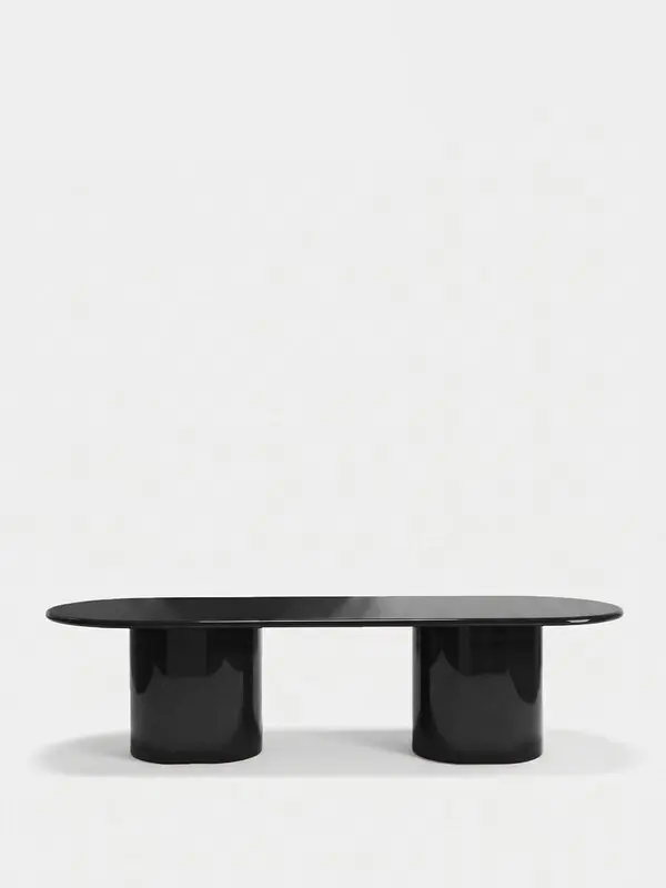 HOUSE OF CAPRICORN Amendoeira Lacquered Wood Large Dining Table - Black