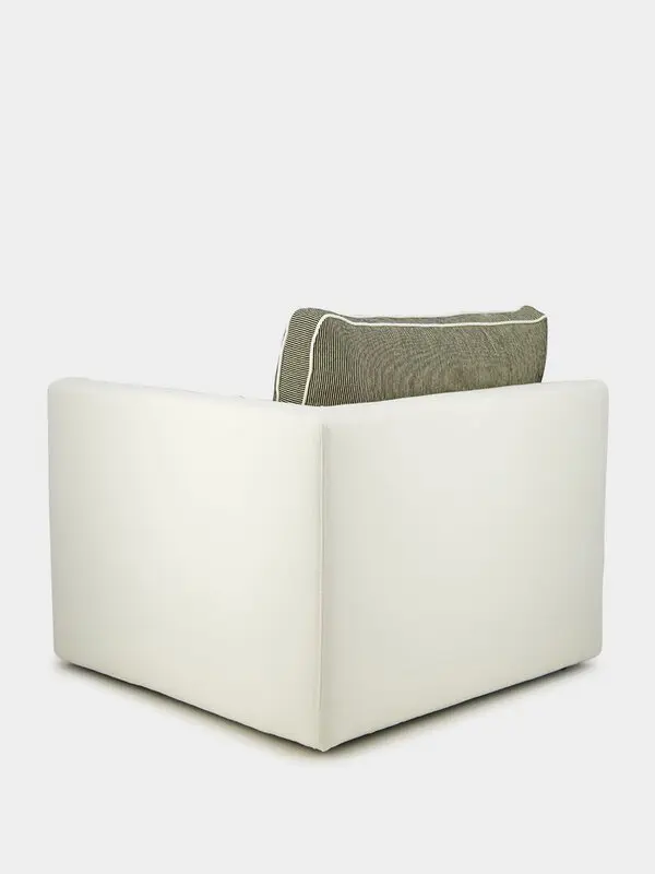 HOUSE OF CAPRICORN Dinis Ivory Linen Right Arm Module Sofa