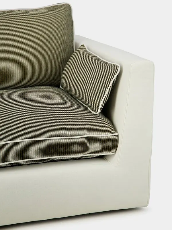 HOUSE OF CAPRICORN Dinis Ivory Linen Right Arm Module Sofa