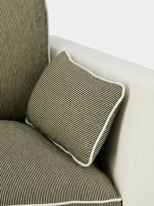 HOUSE OF CAPRICORN Dinis Ivory Linen Right Arm Module Sofa