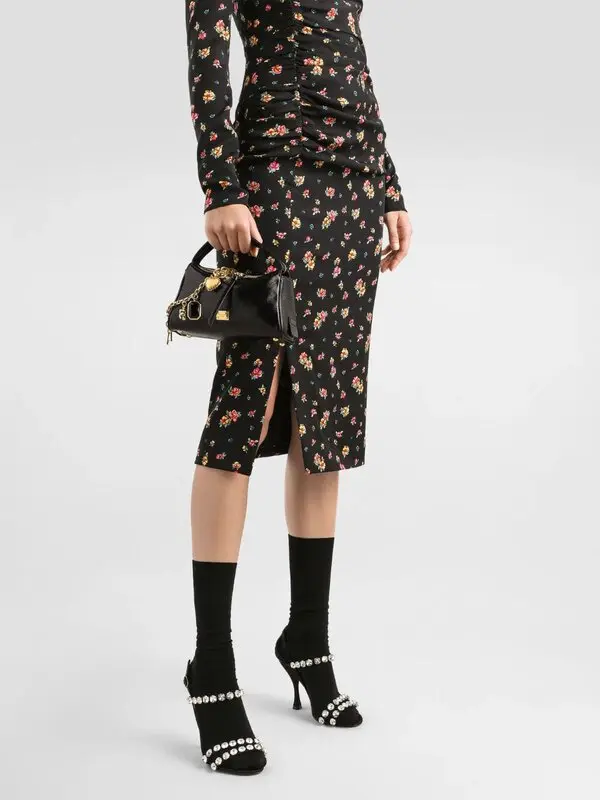 Dolce & Gabbana Vittoria Shoulder Bag With Charms - Black